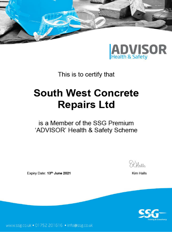 Health & safety - SW Concrete Repairs